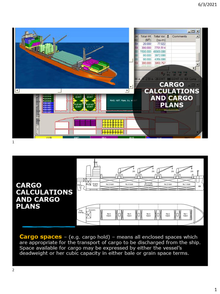 Cargo Calculations - Handout | PDF