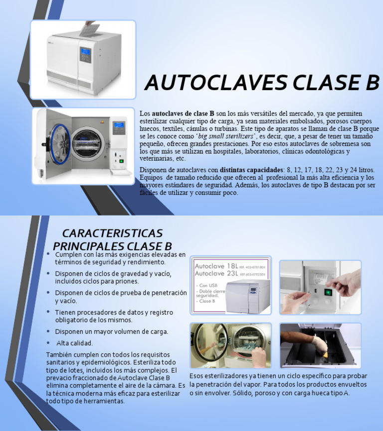 Autoclaves Clase B: Eficiencia y Versatilidad | PDF | Negocios | Hogar ...