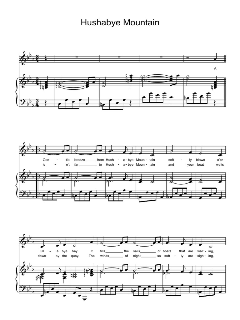Hushabye Mountain - Full Score | PDF