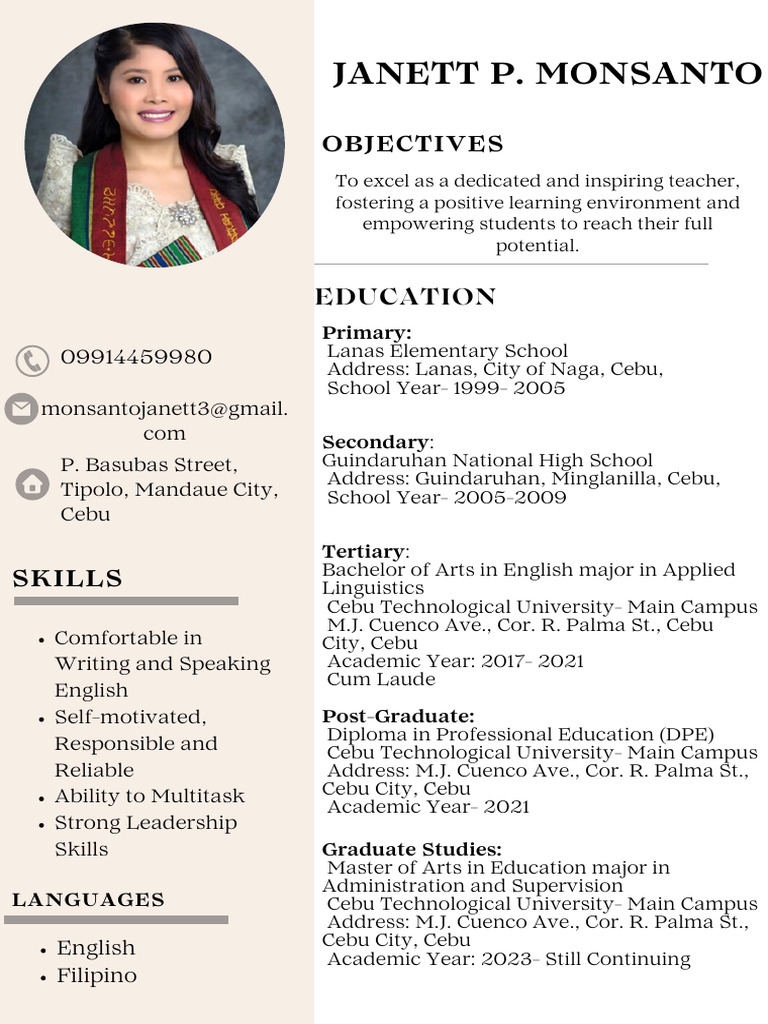 Black Modern Chief Exclusive Office Resume | PDF | Embroidery