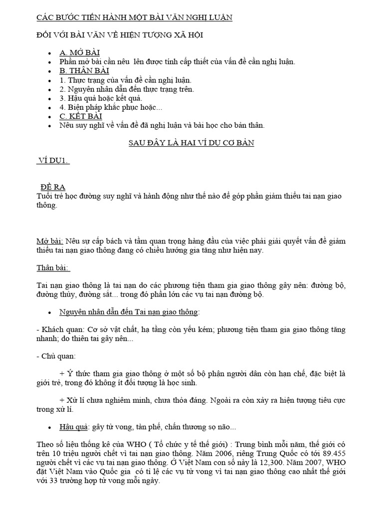 Cac Buoc Tien Hanh 1 Bai Van Nghi Luan | PDF