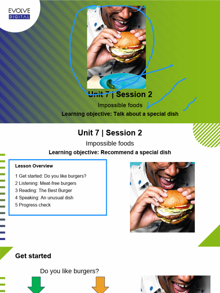Unit 7 - Session 2: Impossible Foods | PDF | Hamburgers | Eating Behaviors Of Humans