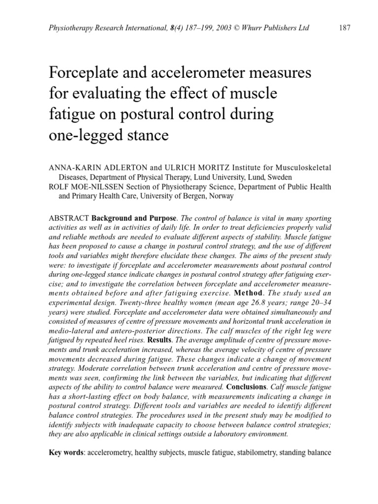Adlerton et al. - 2003 - Forceplate and accelerometer measures for evaluati | PDF