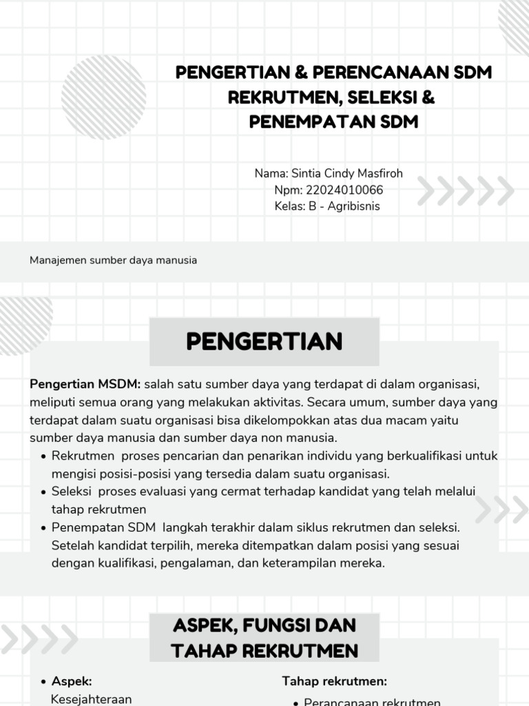 MSDM Materi 1 Dan 2 | PDF