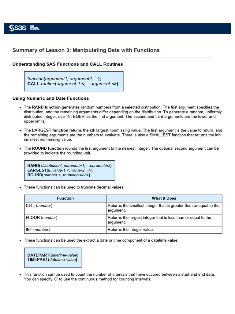 Manipulating Data With Functions | PDF | String (Computer Science) | Function (Mathematics)