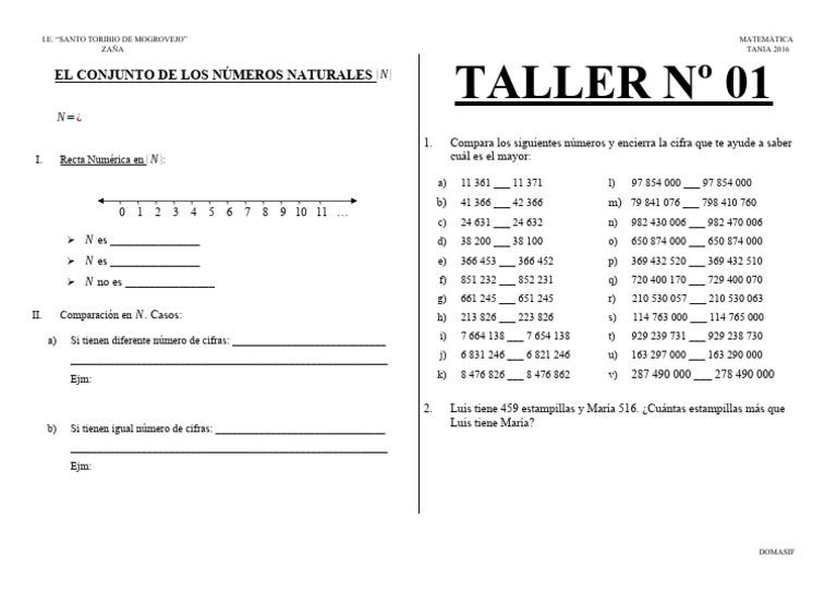 El Conjunto De Los Numeros Naturales Pdf