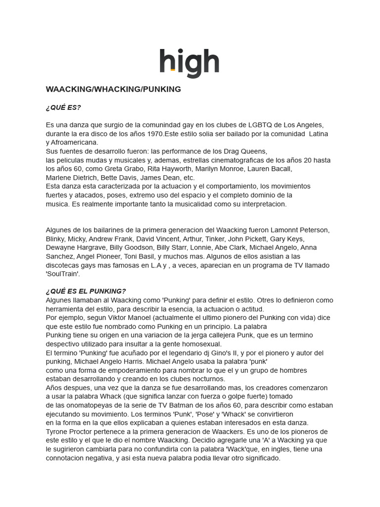 Waacking Teoria | PDF