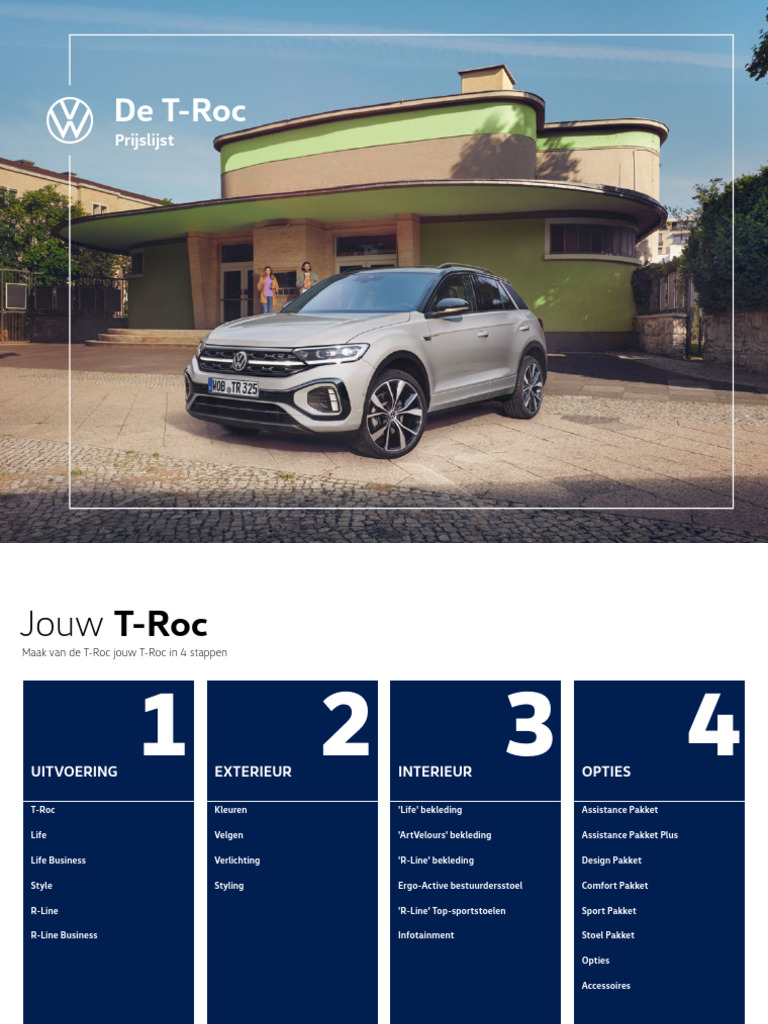 Prijslijst nieuwe Volkswagen T-Roc | PDF