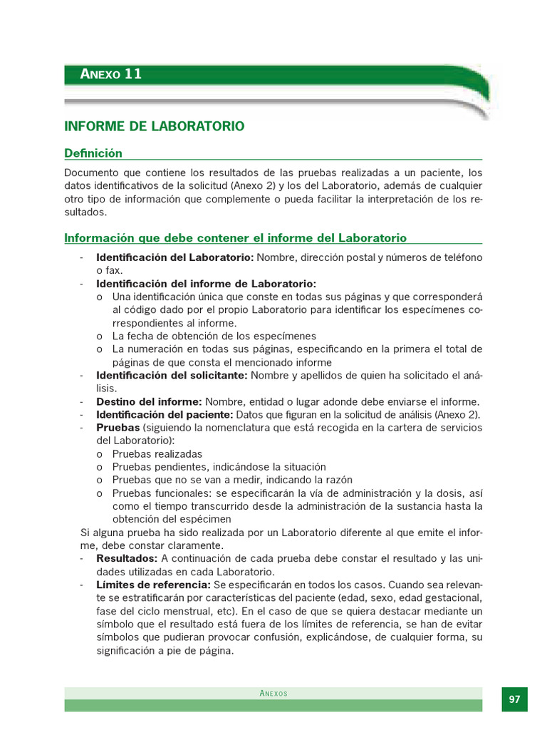 salud_5af19571c4c77_17_anexo11_informe_laboratorios | PDF | Laboratorios
