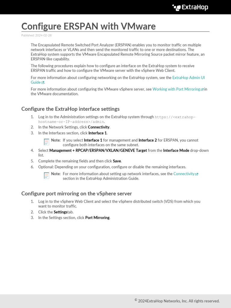 configure-erspan-vmware | PDF | Computer Network | Network Switch
