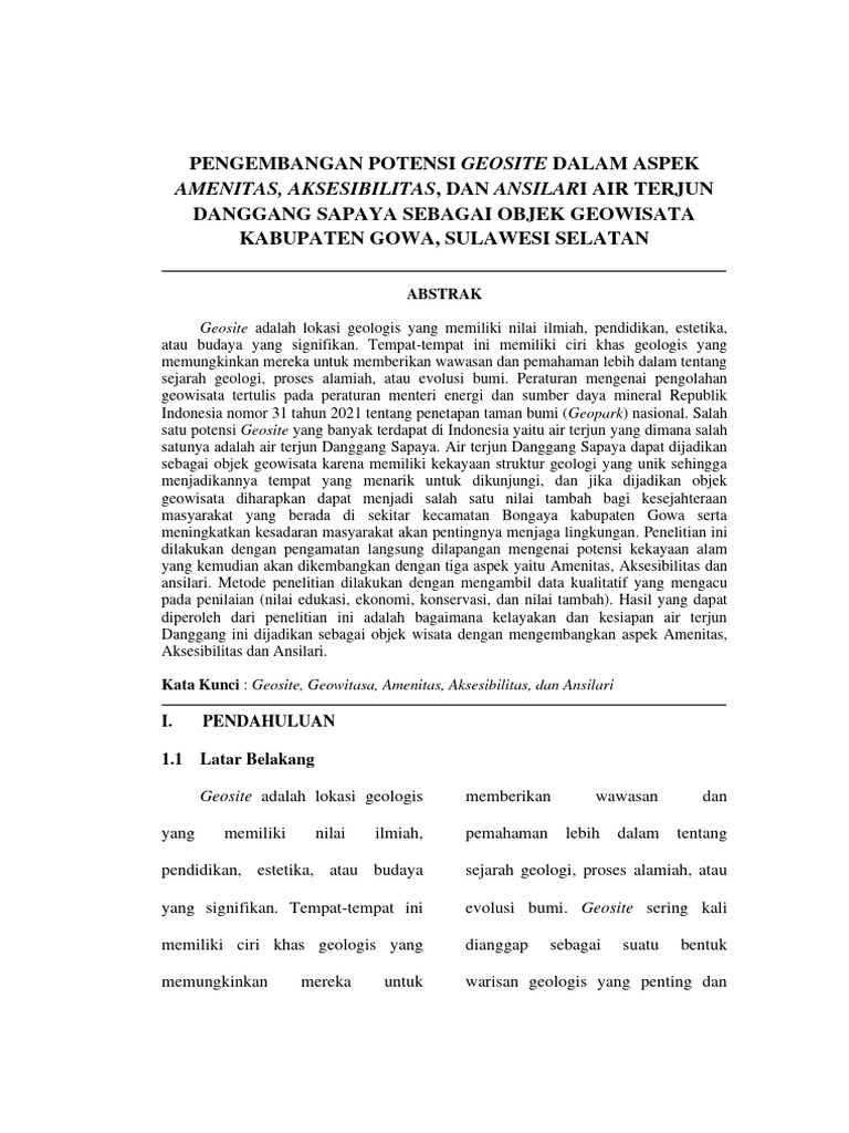 Pengembangan Geowisata Kelompok 2 | PDF | Sains & Matematika