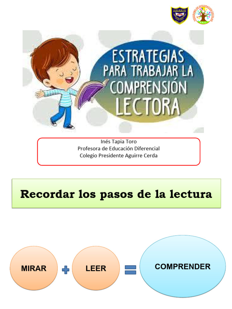 Estrategias Comprensión Lectora | PDF