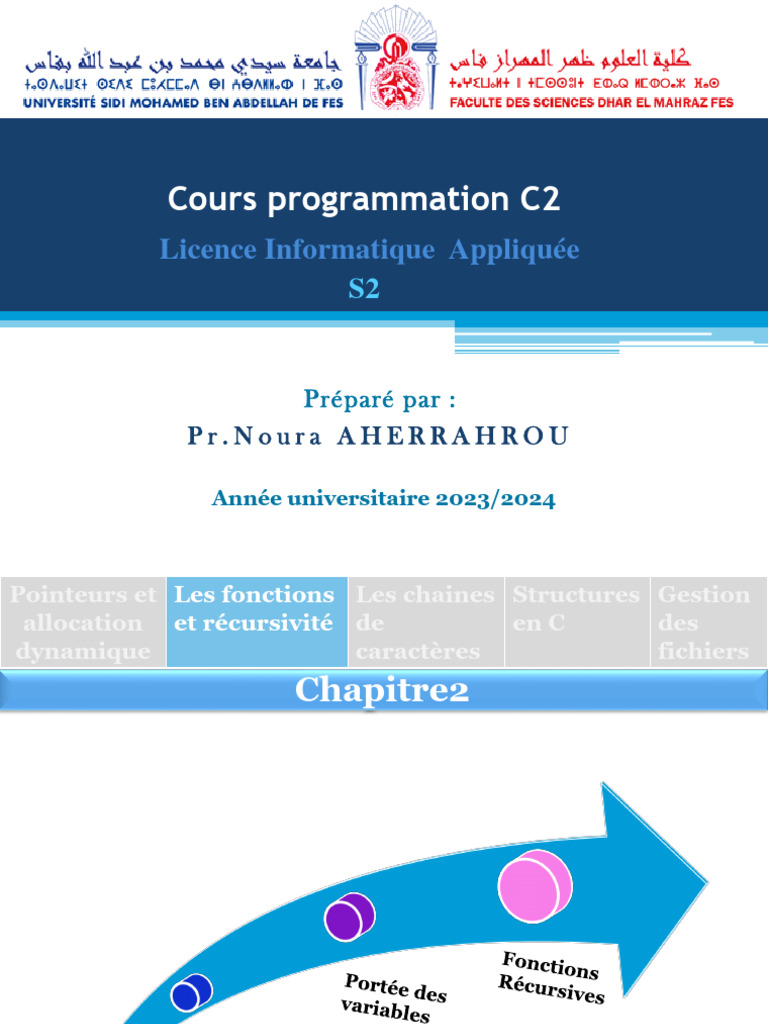 ProgrammationI C2-Chapitre2 | PDF | Variable (informatique) | Pointeur ...