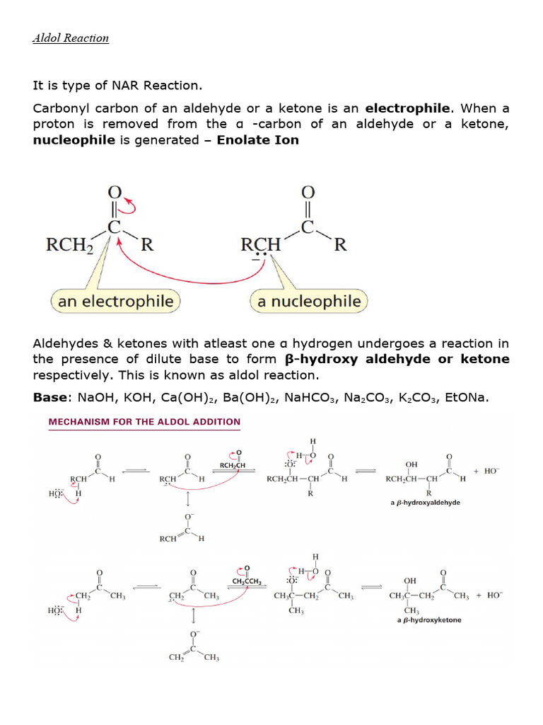 Aldol Reaction | PDF