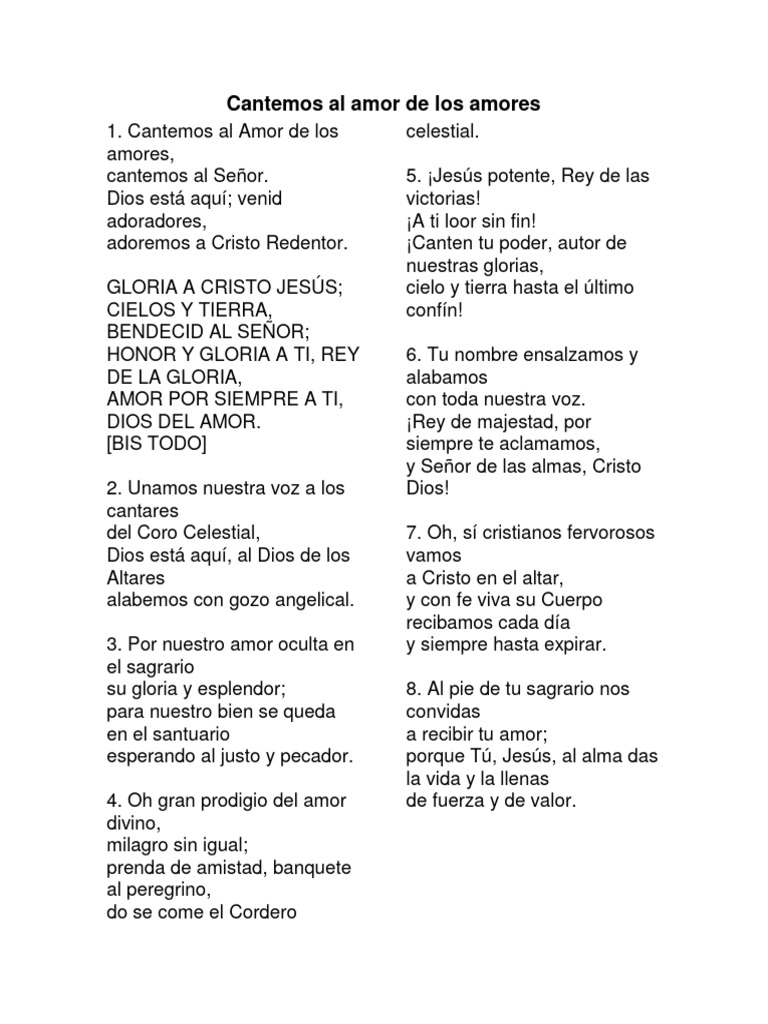 Cantemos Al Amor de Los Amores | PDF