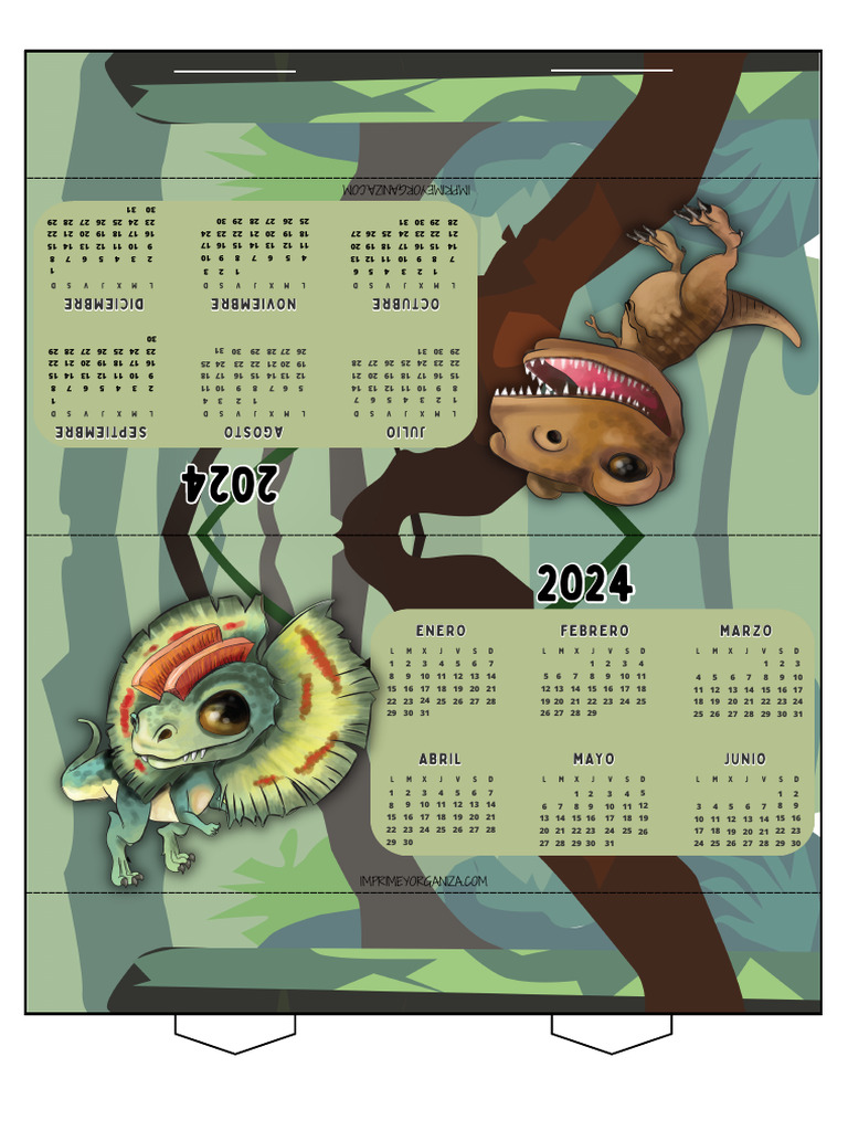 Calendario Carpa de Dinosaurios 2024 | PDF