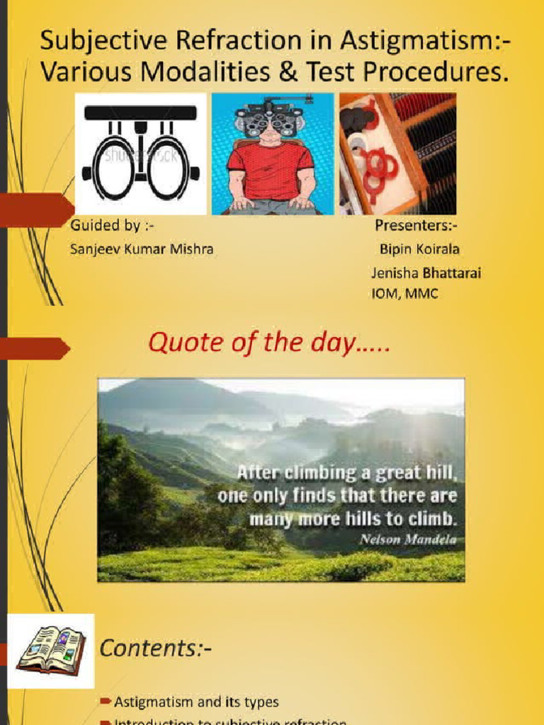 Subjective Refraction | PDF