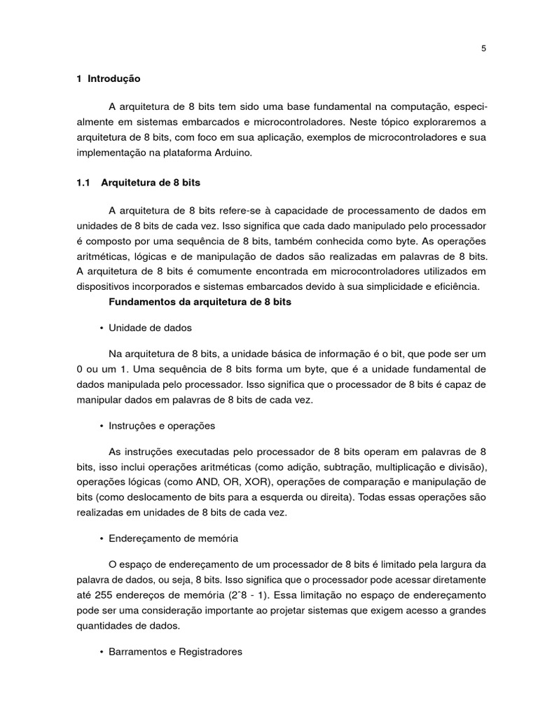 Arquitetura de 8 Bits em Microcontroladores | PDF | Mordeu | Unidade ...