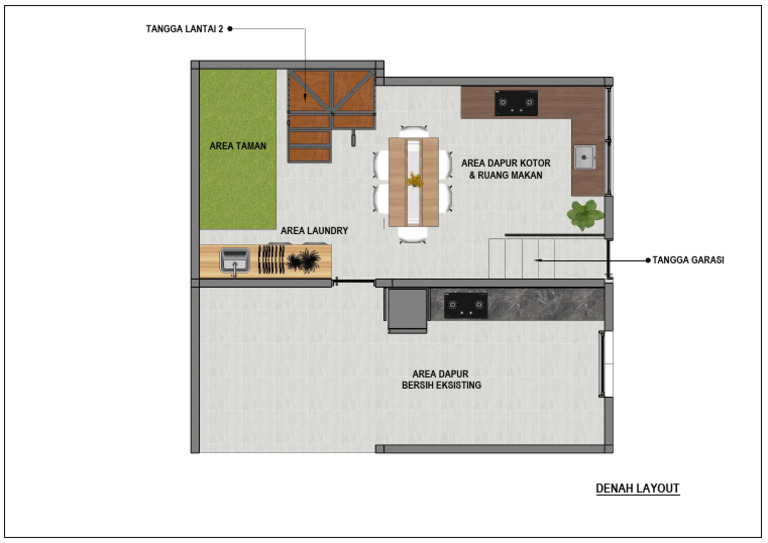 Denah Layout Tangga Lantai 2 | PDF