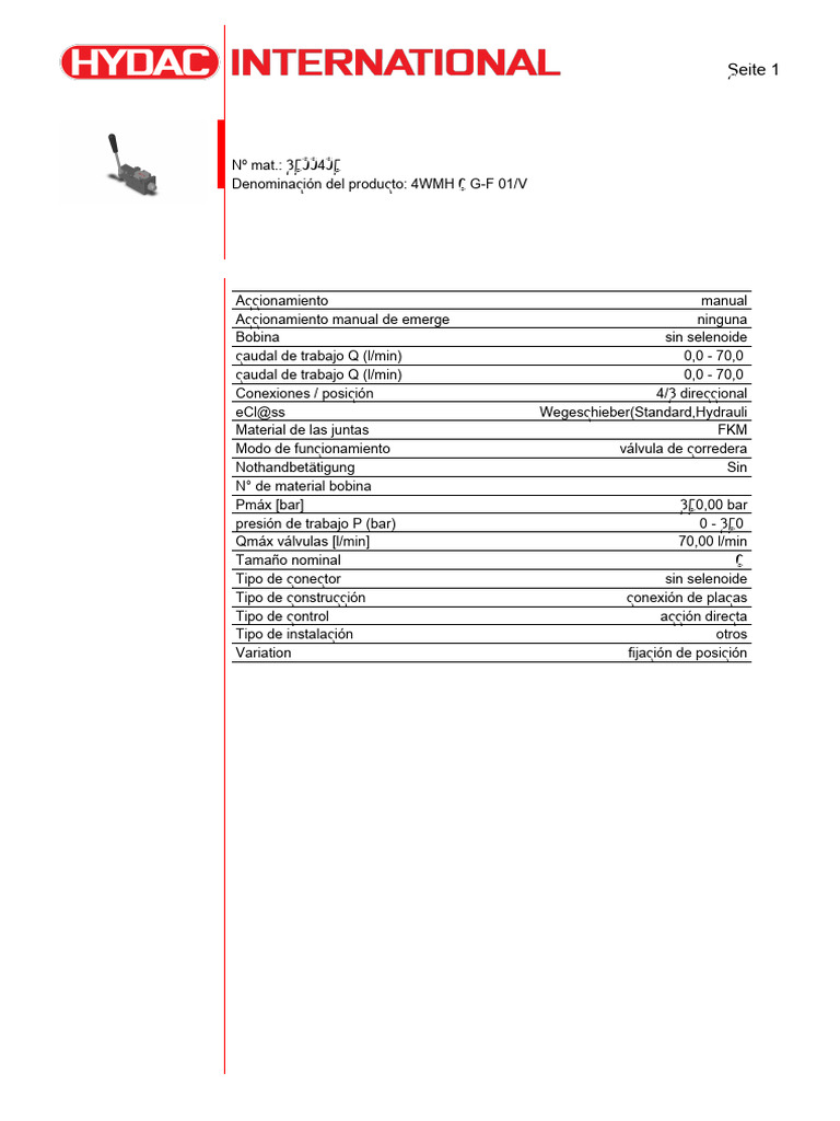 HYDAC Valvulas Direccionales | PDF | Ingeniería mecánica | Equipo