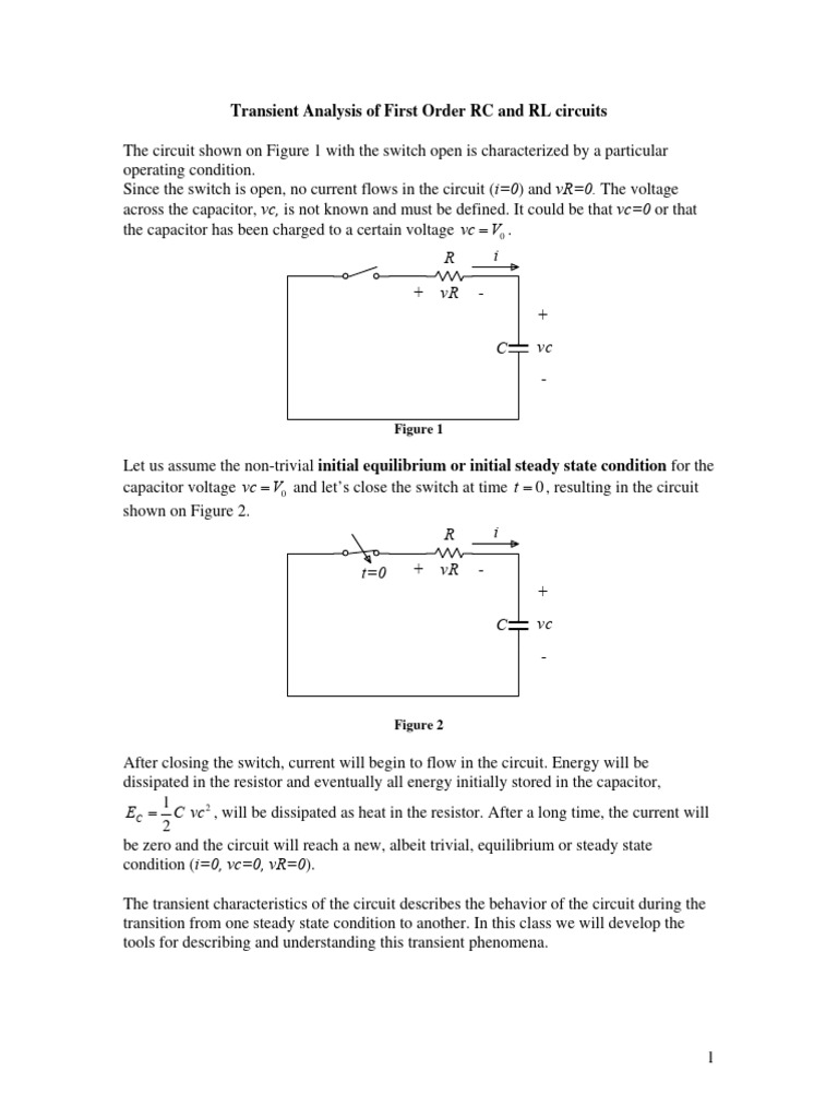 TRANSIENT RESPONSE ELE 201 | PDF | Electrical Network | Capacitor