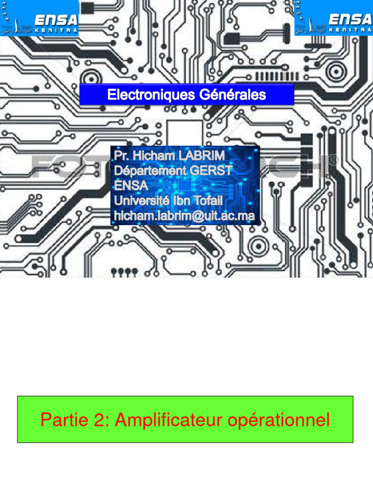 Cours Electronique Generales H.labrim VF-20!12!2023 | PDF