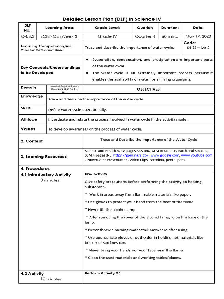 DLP Science 4 - Q4 Wk.3.3 | PDF