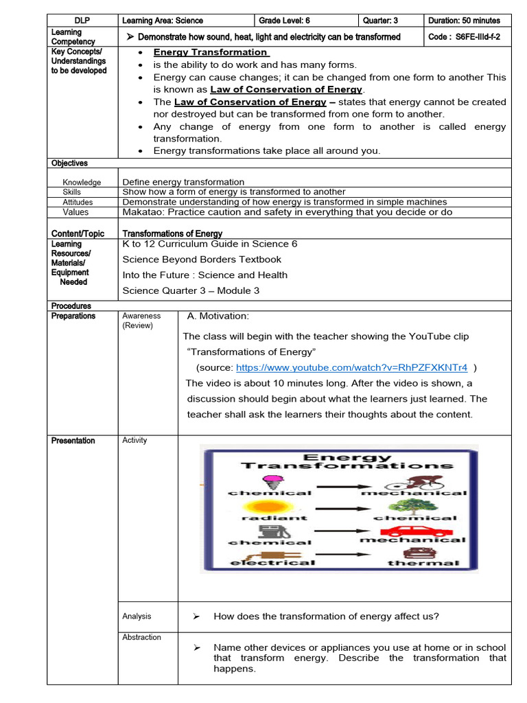 G6 DLP W4D5 | PDF | Learning | Science