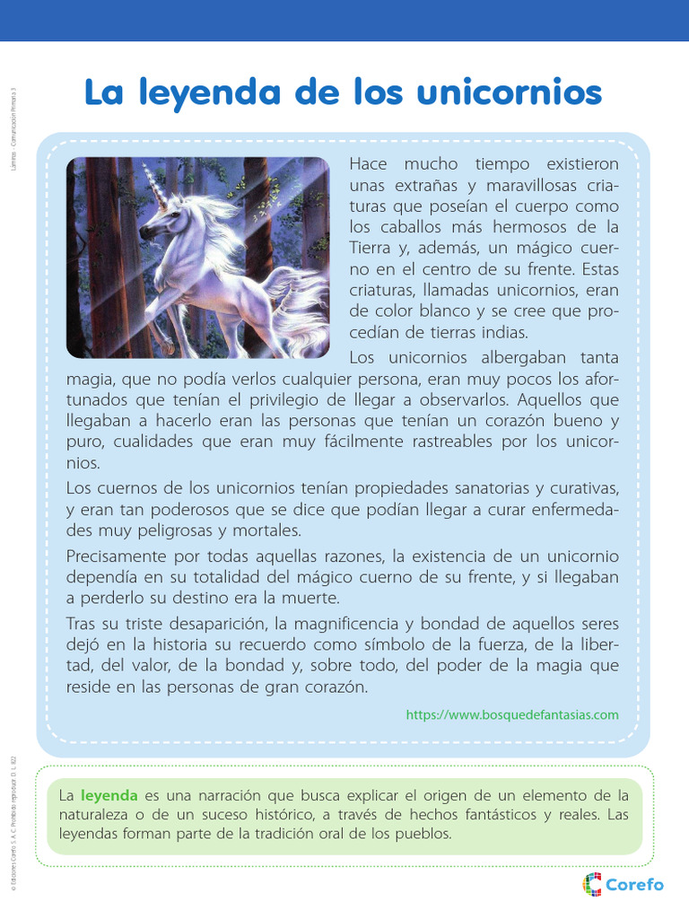 Lámina - La Leyenda de Los Unicornios | PDF