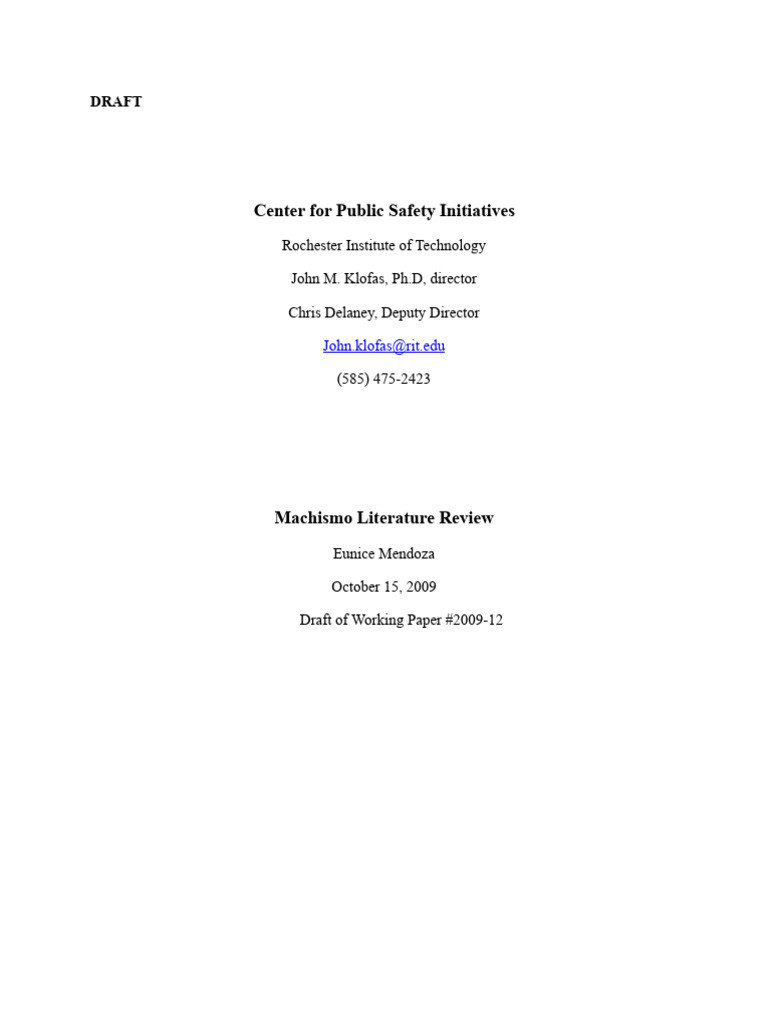 Center For Public Safety Initiatives: Draft | PDF