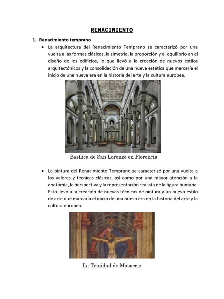 Evolución del Renacimiento Europeo | PDF | Renacimiento italiano | Pinturas