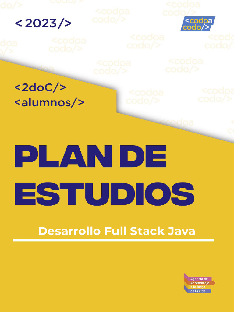 Plan de Estudios - Estudiantes - Full Stack Java 2023 | PDF