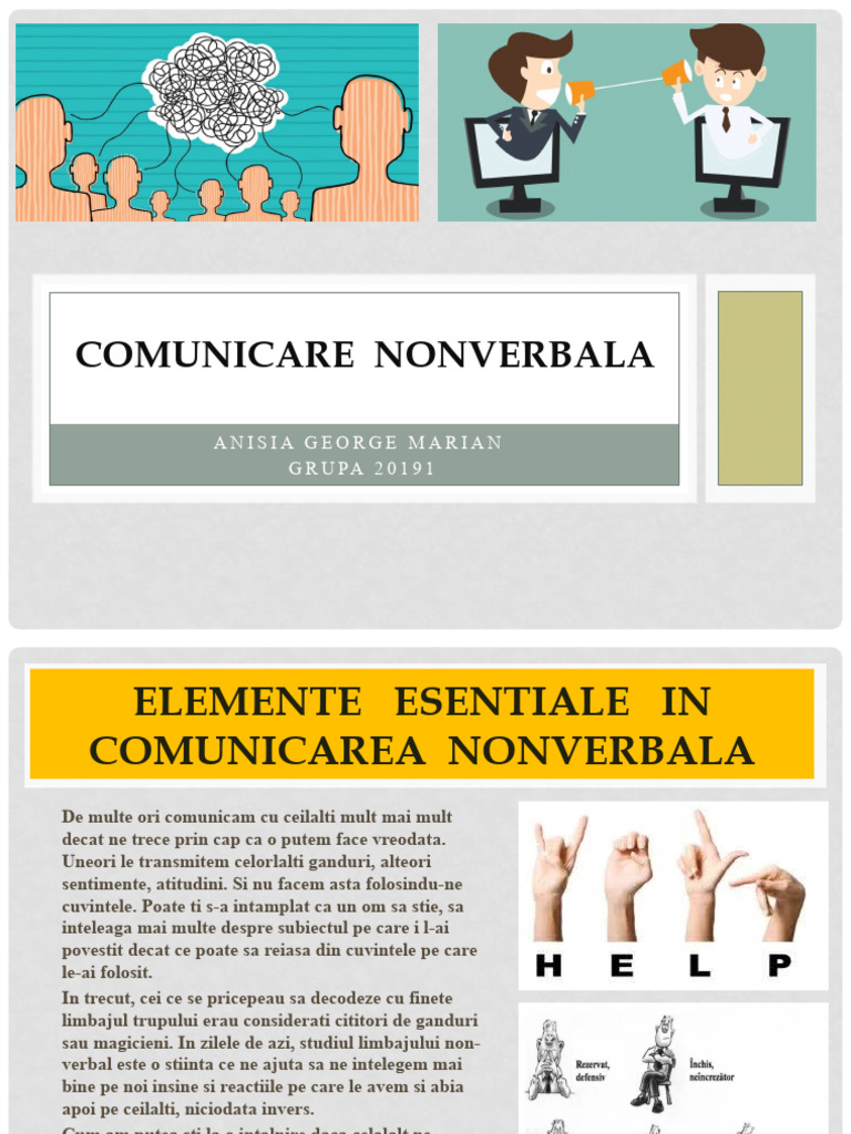 Comunicare Nonverbala | PDF