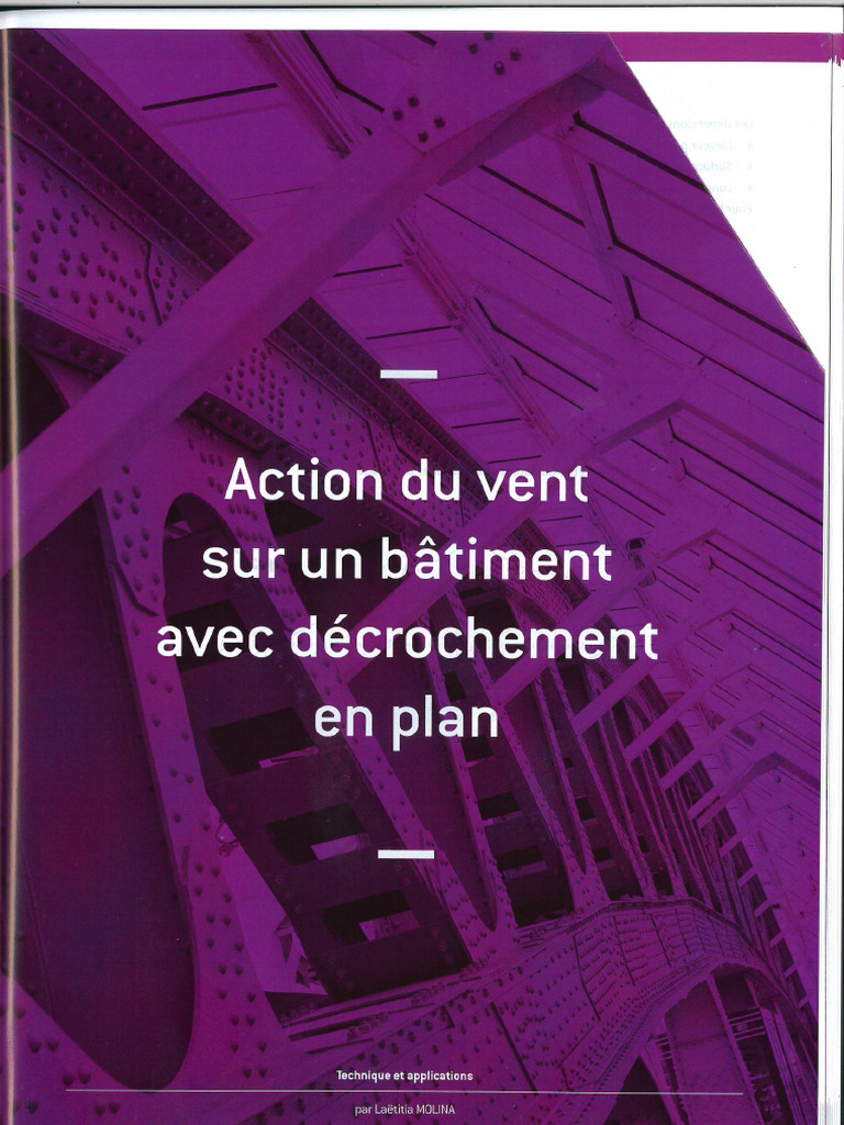 Action Du Vent Sur Un Bâtiment Avec Décrochement en Plan - Revue CTICM ...