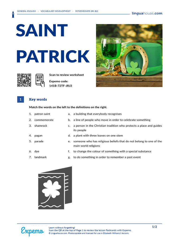 Saint Patrick British English Student Ver2 | PDF