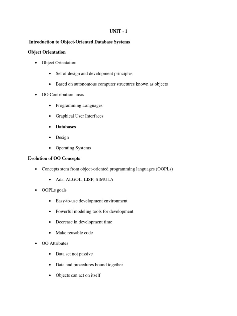 ADB ch1 Advanced Database | PDF | Method (Computer Programming) | Inheritance (Object Oriented ...
