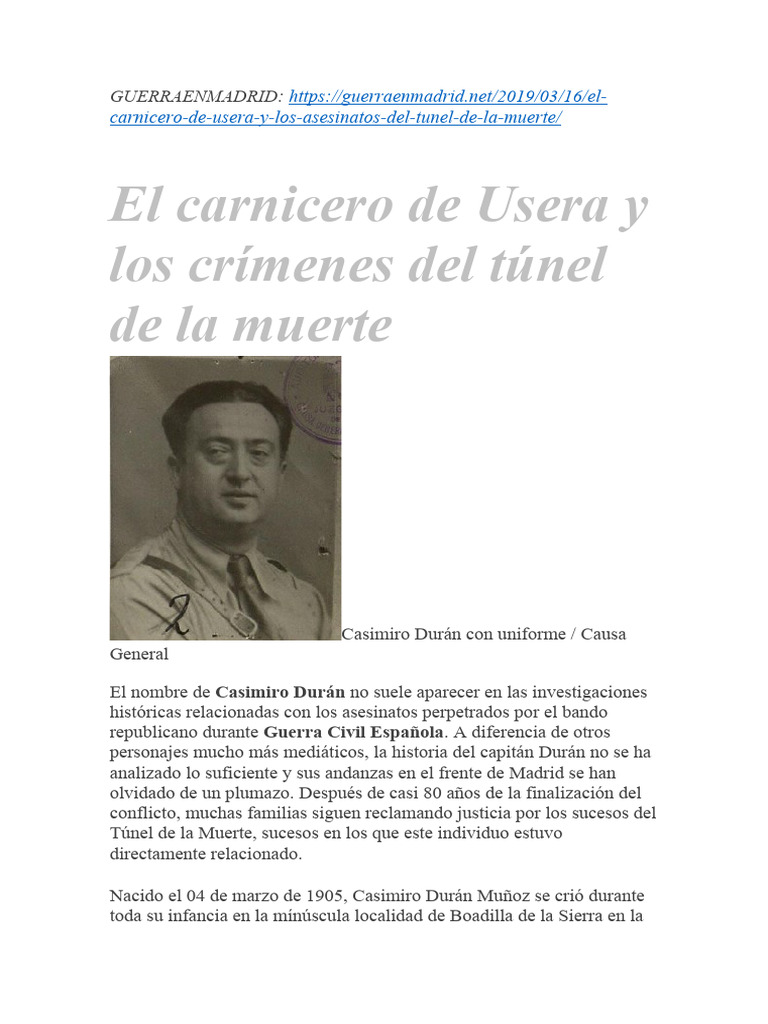 Crímenes del Carnicero de Usera | PDF | Historia