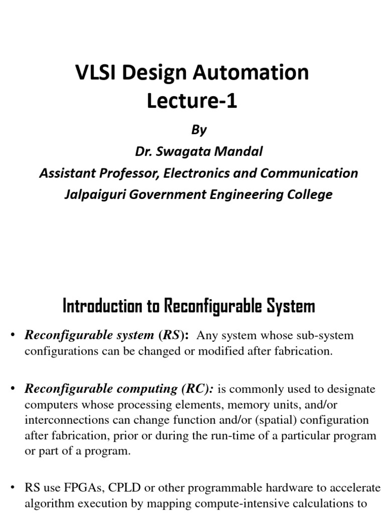 Lec 1 | PDF | Field Programmable Gate Array | Field Effect Transistor
