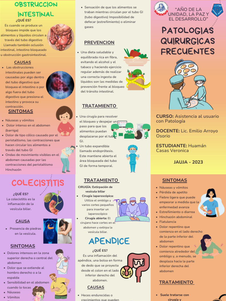 Triptico Patologias Quirurgicas Frecuentes | PDF | Enfermedades y ...
