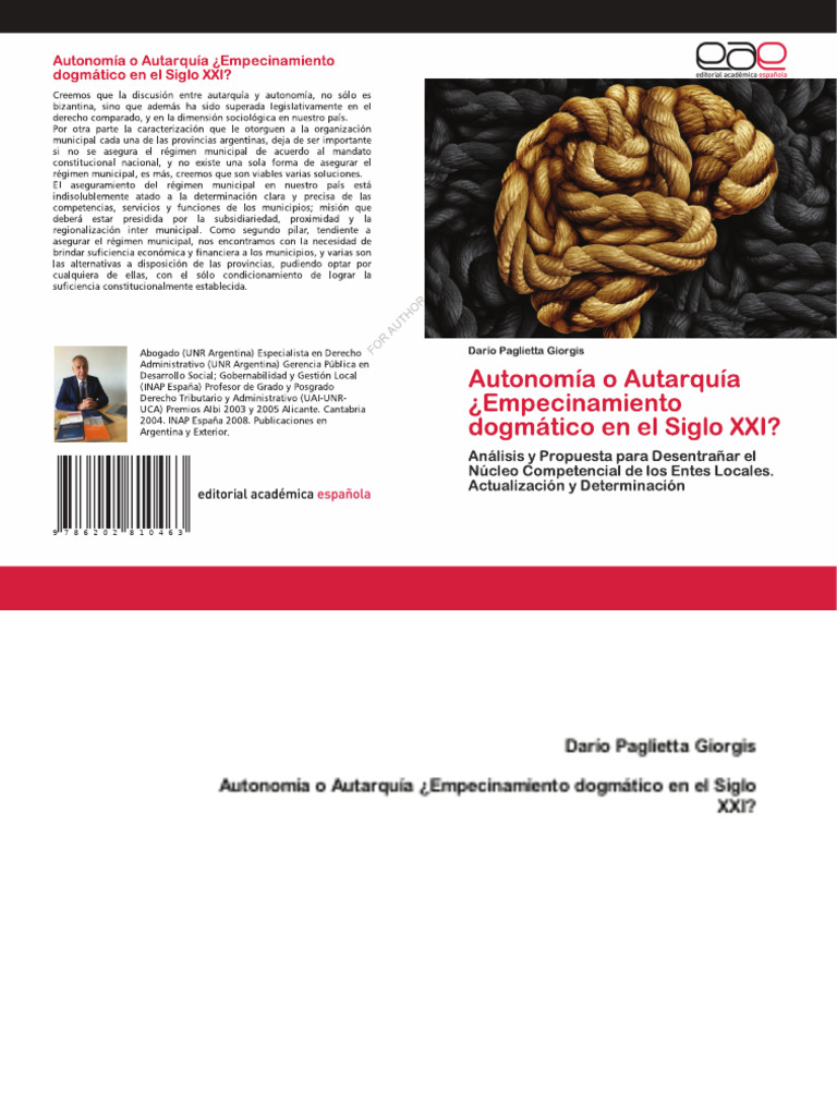 978-620!2!81046-3 Autonomía o Autarquia | PDF