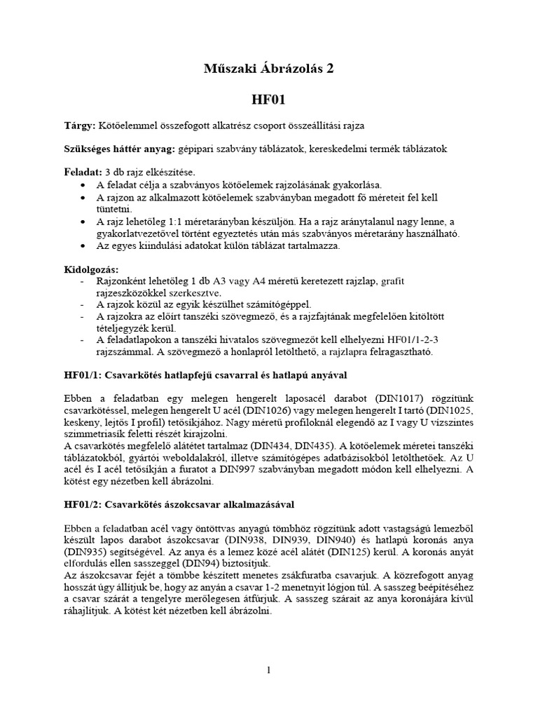 MÁ2 HF01 Kiírás 2024 Tavasz | PDF