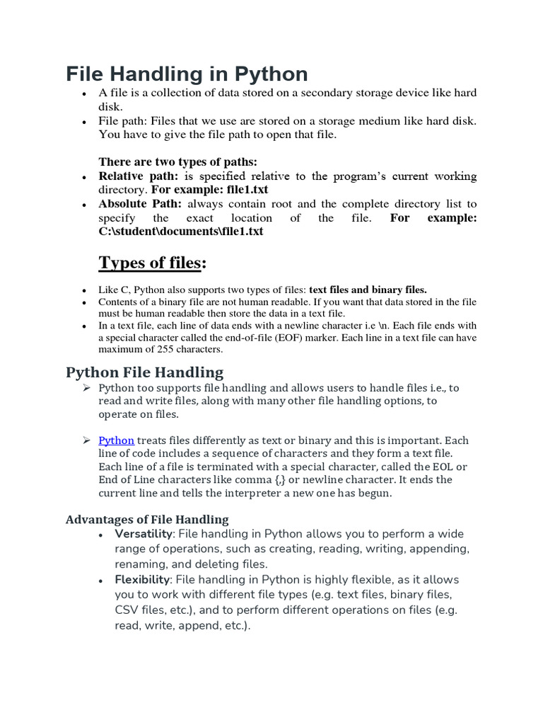 UNIT 4 | PDF | Computer File | Text File