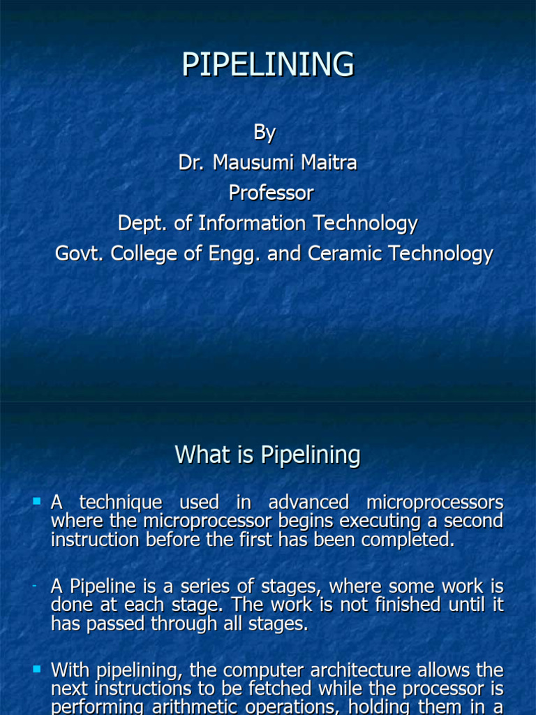 Pipeline Processing | PDF | Central Processing Unit | Computing