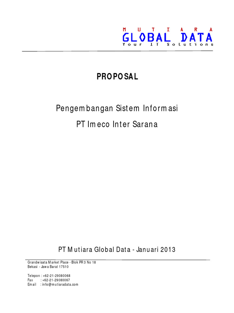 Proposal Erp Open Source Pdf