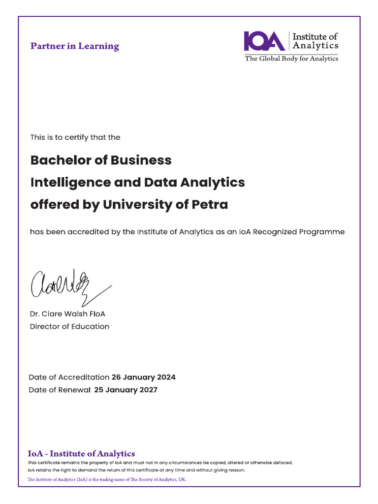 IoA_Accreditation_Certificate | PDF