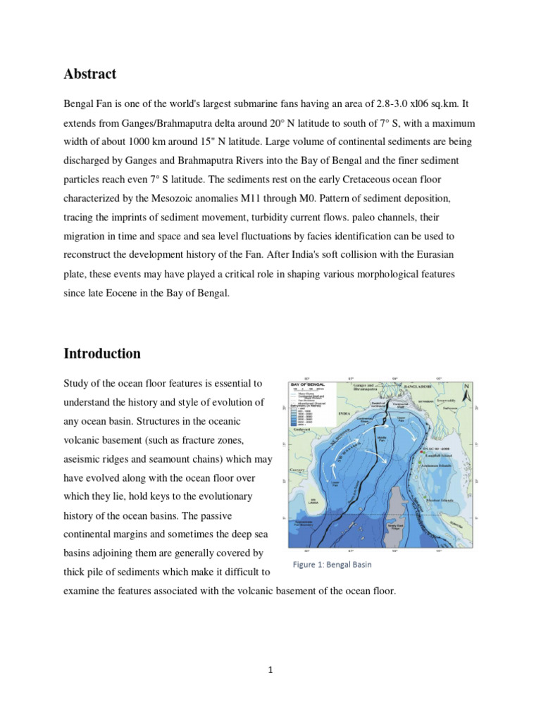 Bay of Bengal Morphologic Features | PDF | Seabed | Monsoon