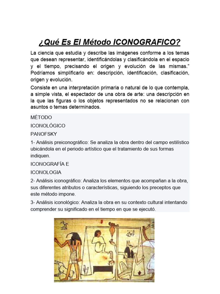 Qué Es El Método Iconografico | PDF