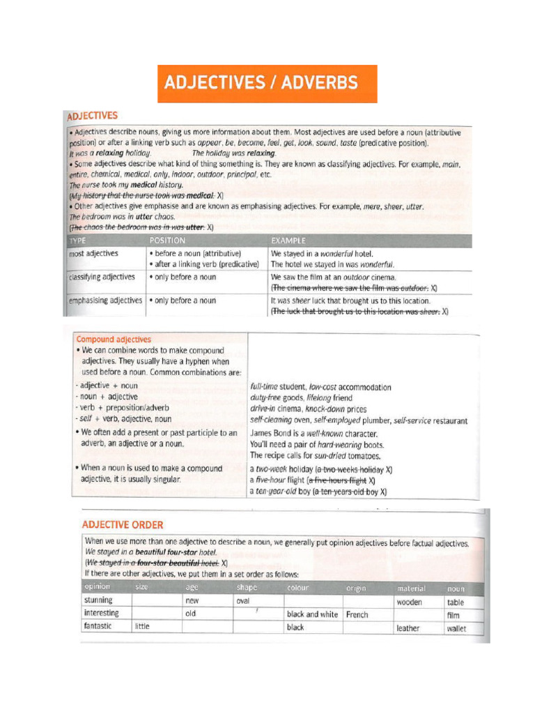 ADJECTIVES AND ADVERBS | PDF