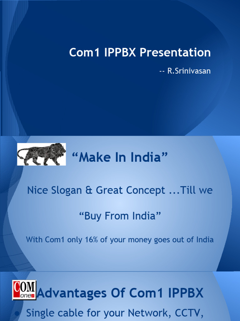 Com1 IPPBX Presentation | PDF | Cloud Computing | Operating System