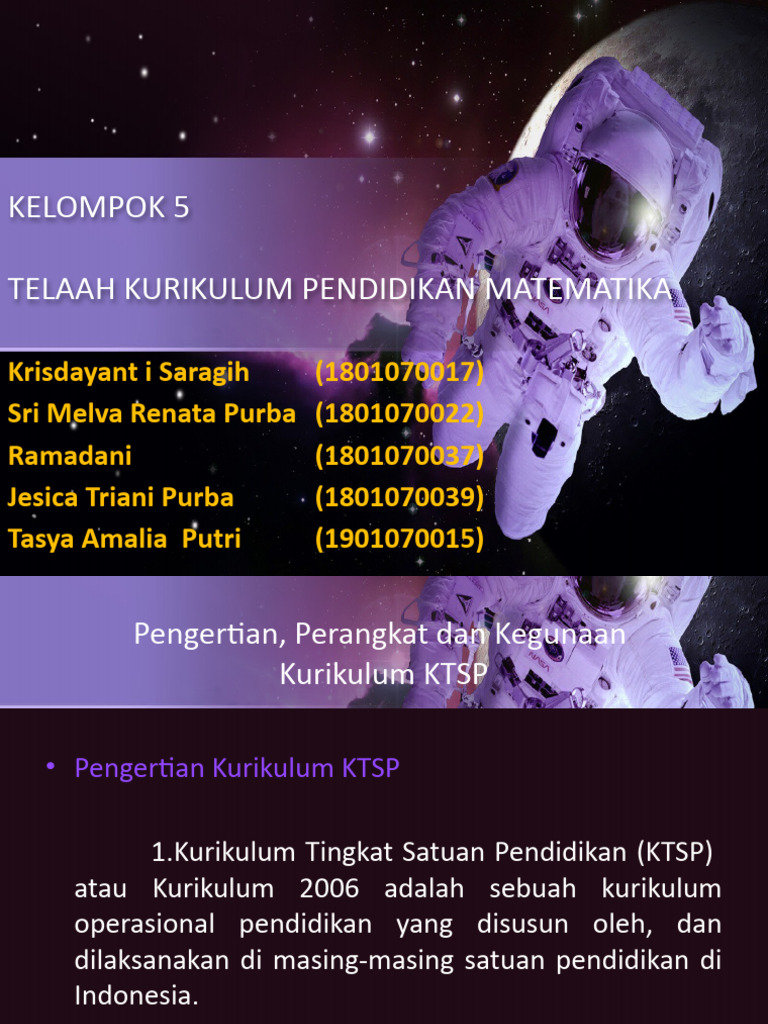 Kelompok 5 - Tugas 2 Telaah Kurikulum P.MTK | PDF